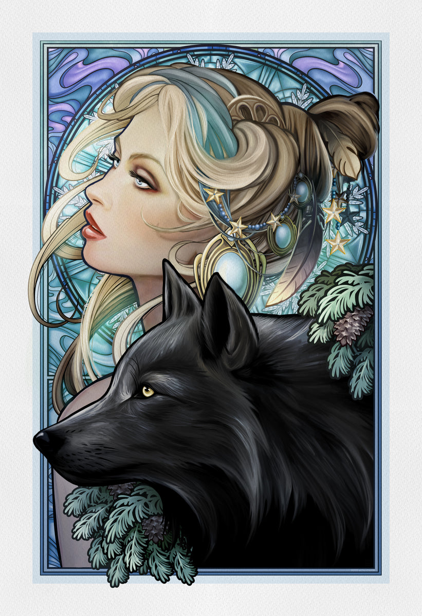 "Midnight Sun Wolf" - Fine Art or Archival – EchoChernik.com